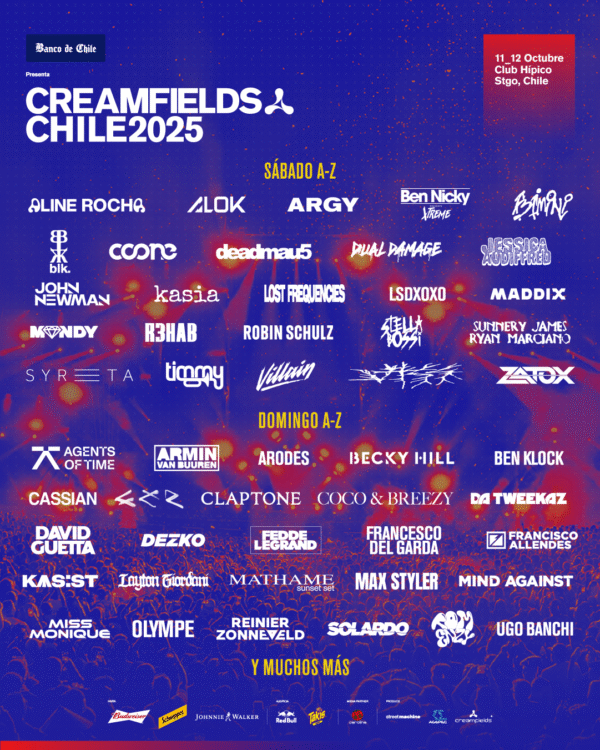 ¡20 años de historia! Creamfields Chile 2025 revela line-up por día y ...